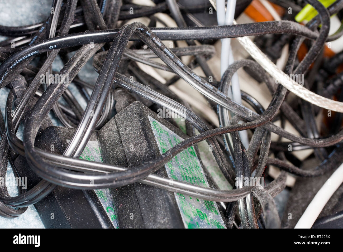 Bunch of Wires and Plugs Stock Photo - Alamy