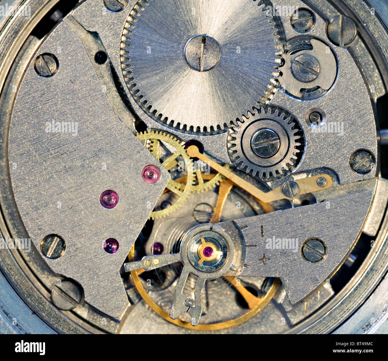 Photo of the mechanism of a watch Stock Photo - Alamy