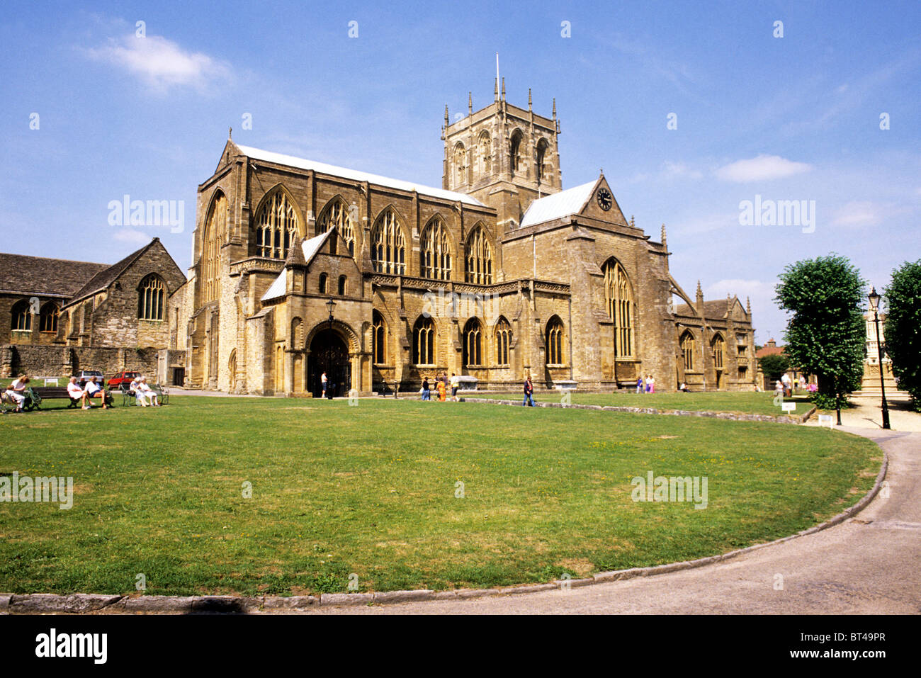 Sherborne Abbey, Dorset England UK English medieval abbeys exterior ...
