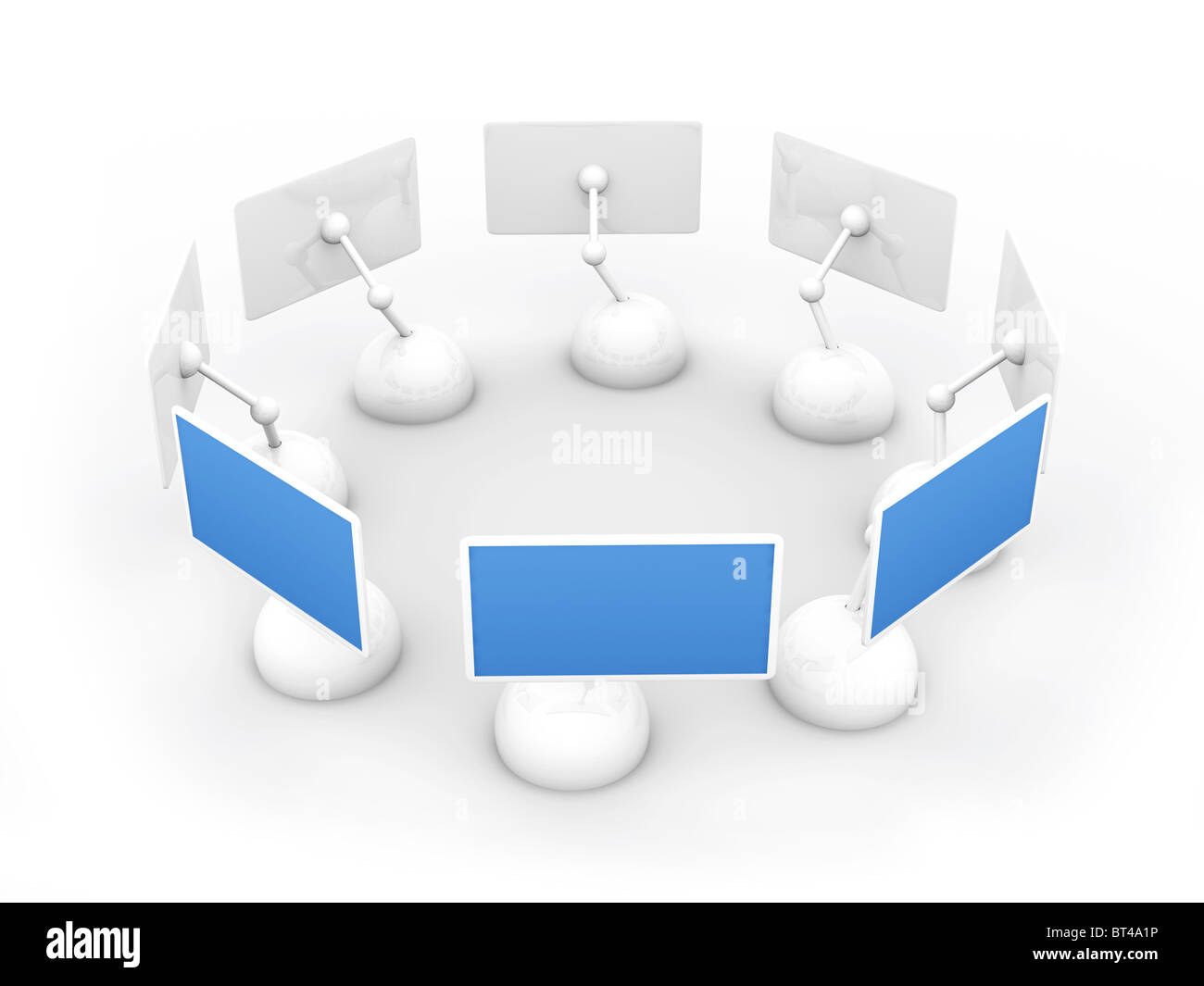 Screens in circle Stock Photo - Alamy