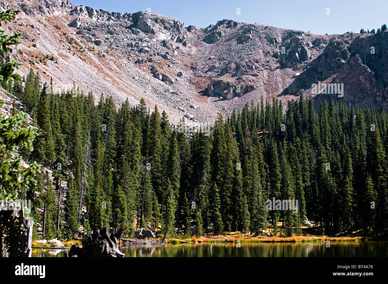 View of Nambe Lake in Pecos Wilderness Santa Fe New Mexico Stock Photo ...