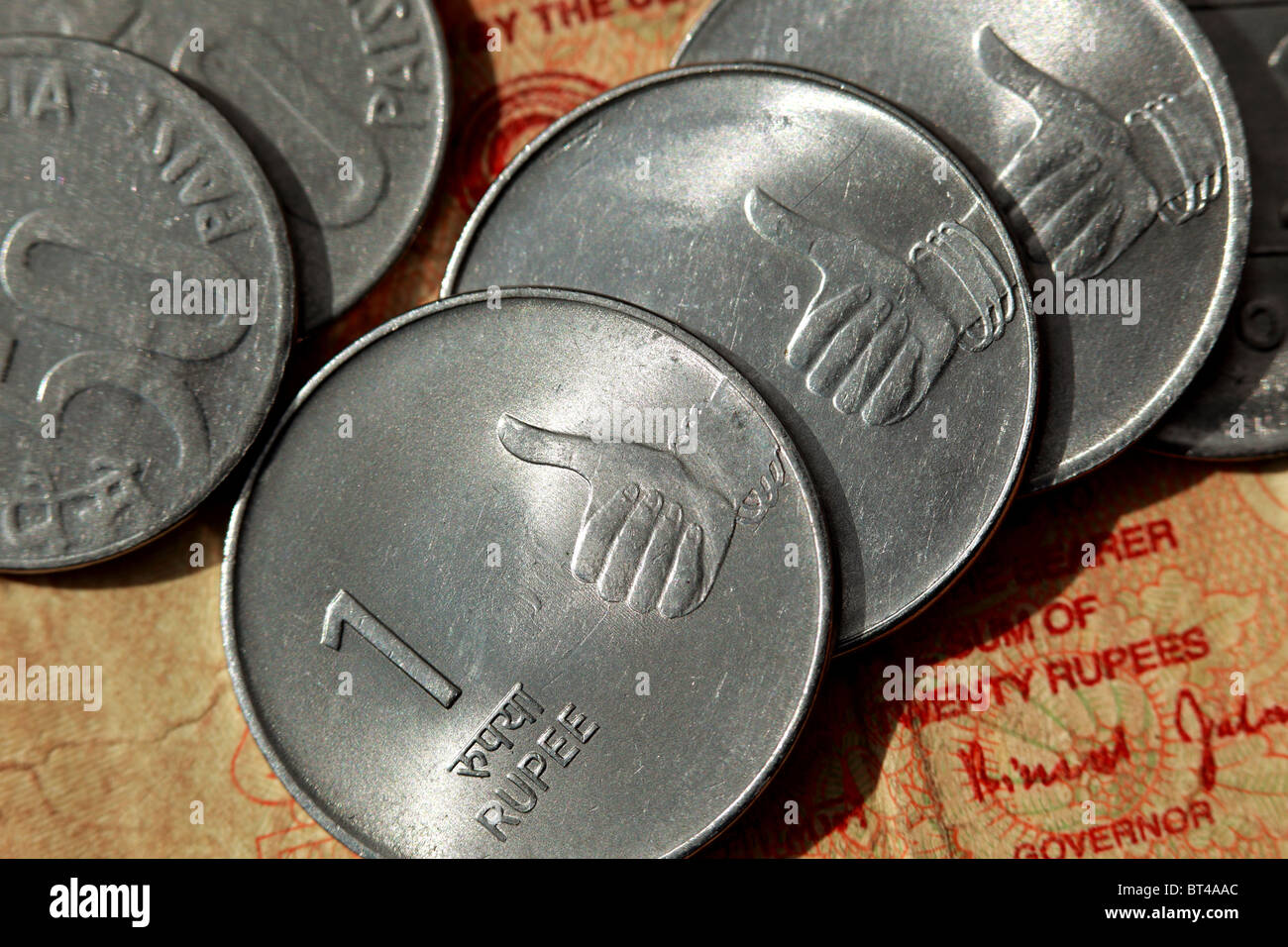 Indian rupee coins hi-res stock photography and images - Alamy