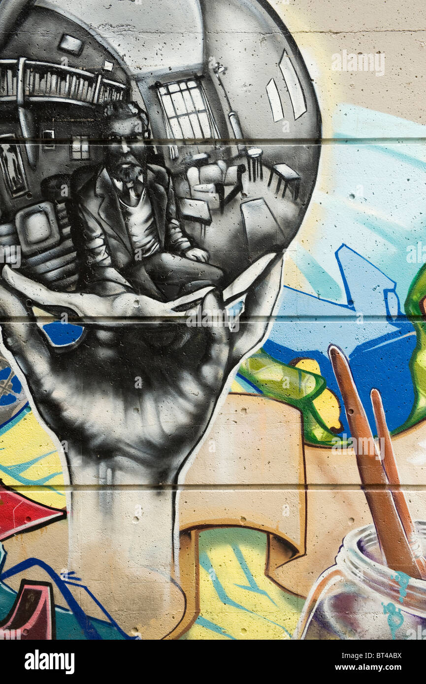 graffiti on a street wall in Vancouver BC Stock Photo - Alamy