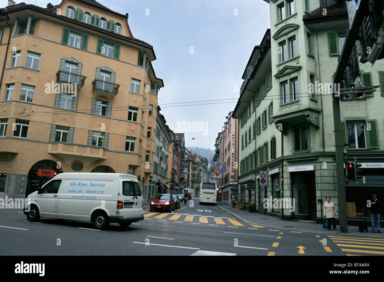 Street in Lucerne, Switzerland Stock Photo - Alamy