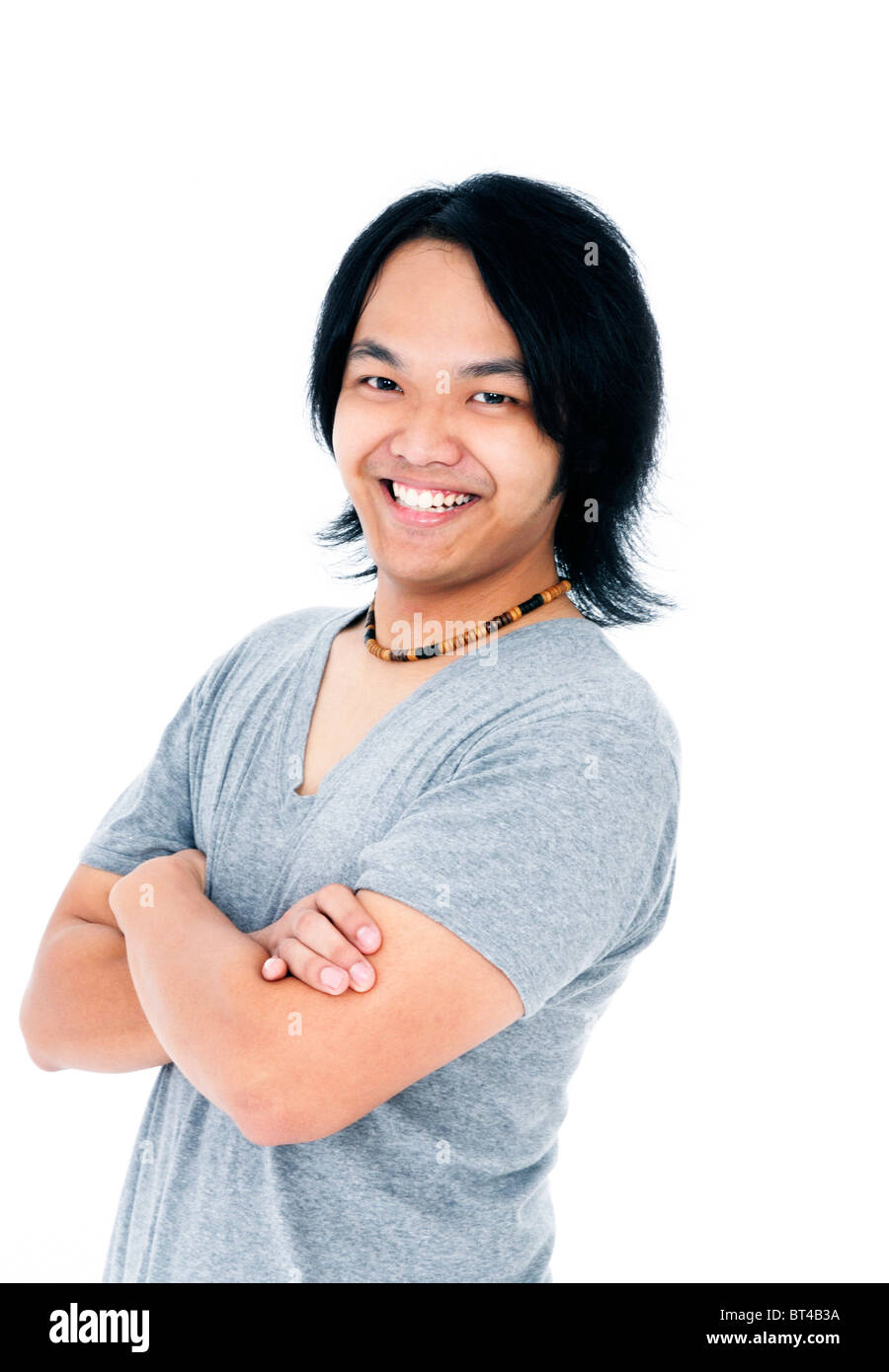 Confident young man smiling, portrait Stock Photo - Alamy