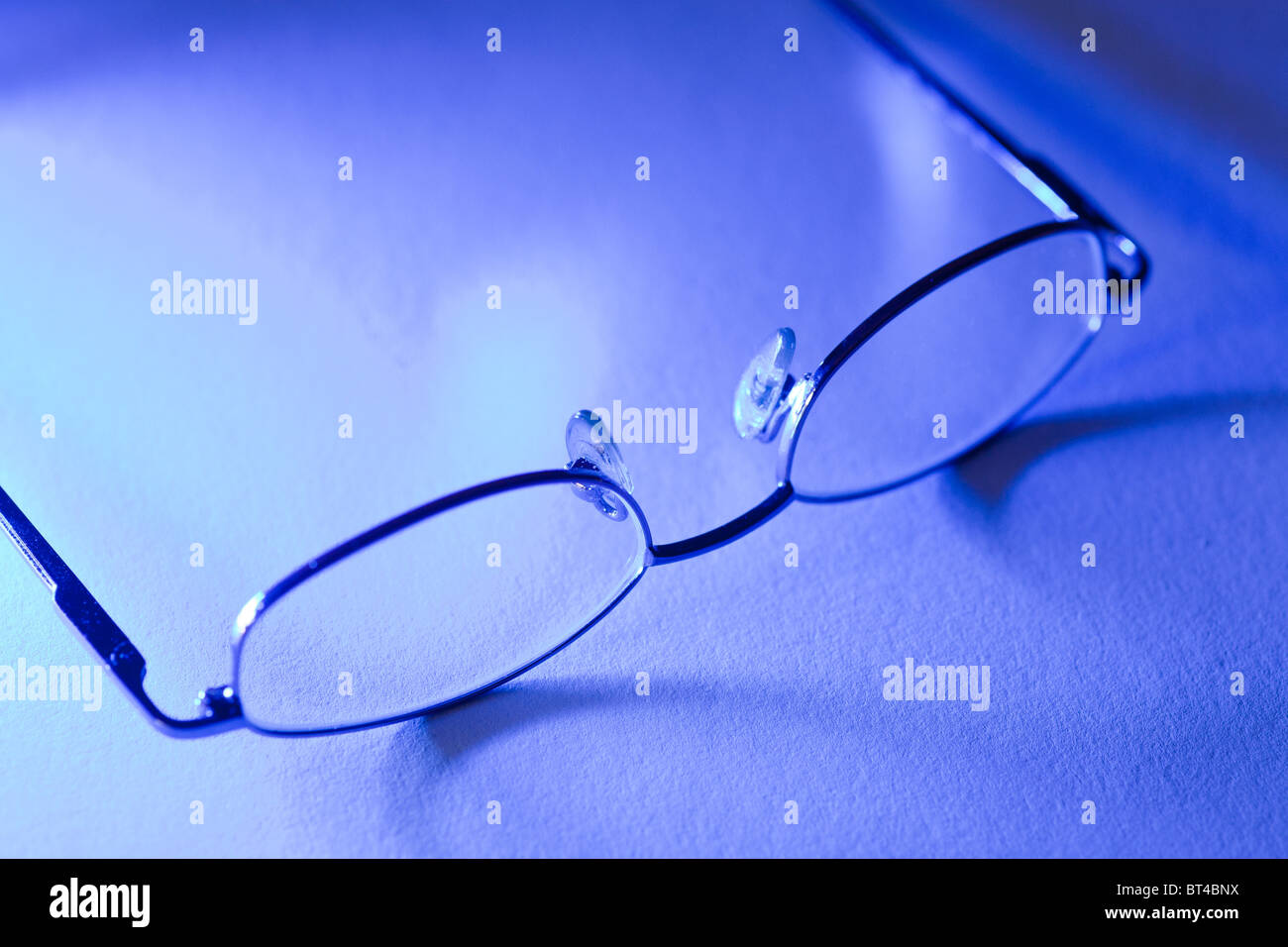 Closeup of Wire frame Eyeglasses Stock Photo - Alamy