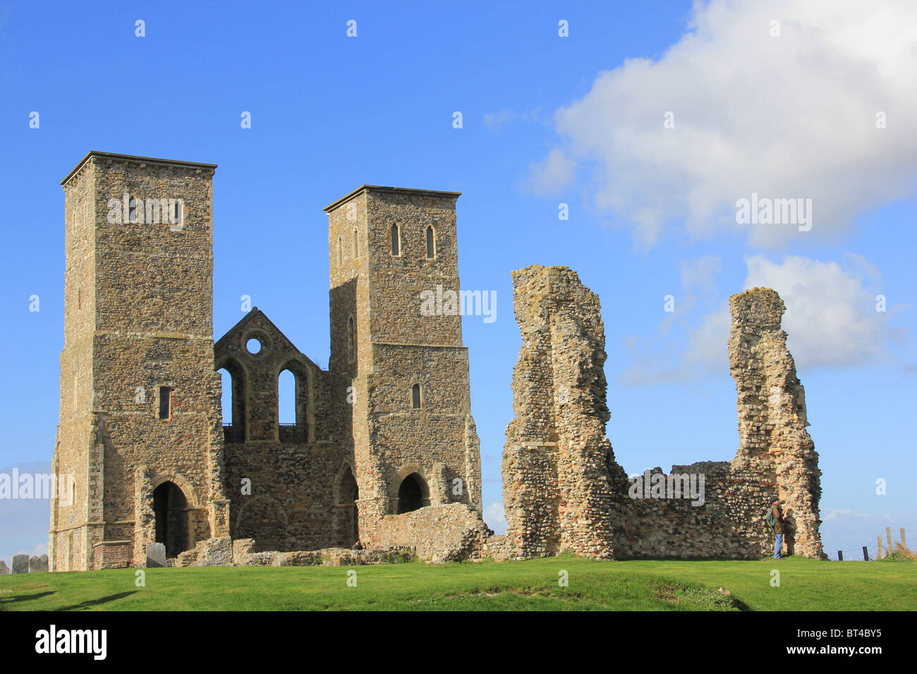 Reculver Towers and Roman Fort Stock Photo - Alamy