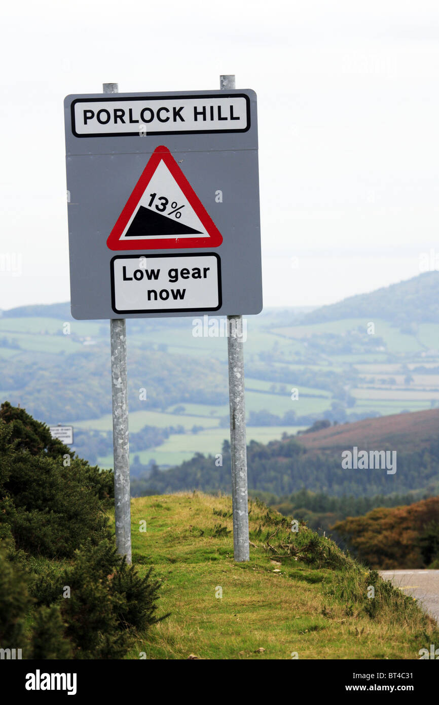 Uk road sign steep hill hi-res stock photography and images - Alamy