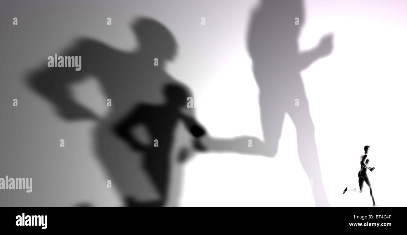 Man running away towards hi-res stock photography and images - Alamy