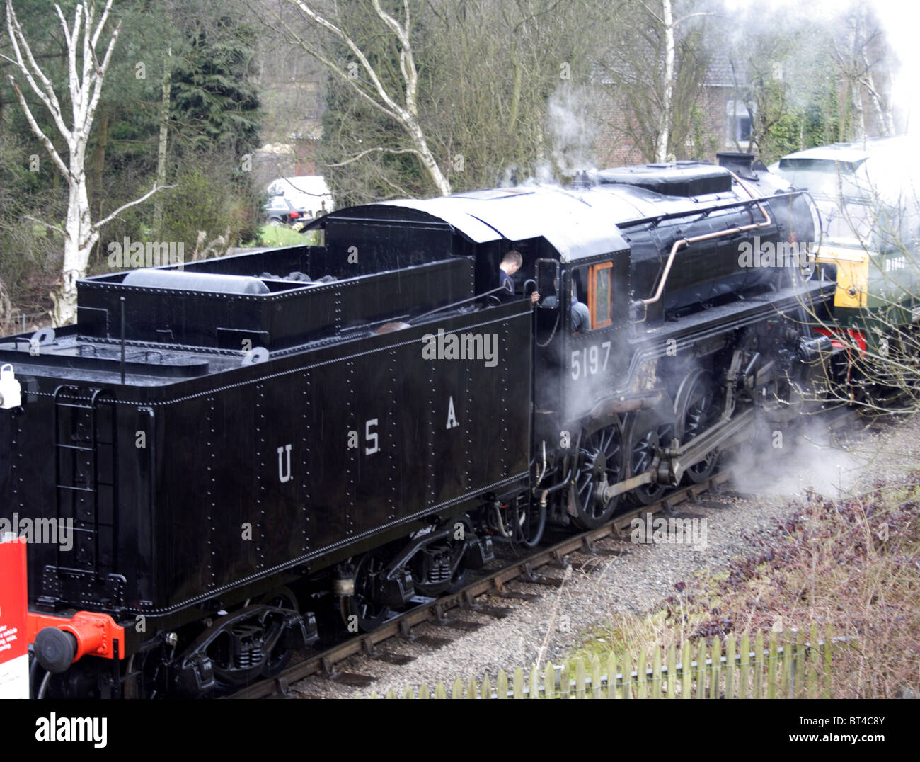 Cheddleton light railway steam engine 5197 Stock Photo - Alamy