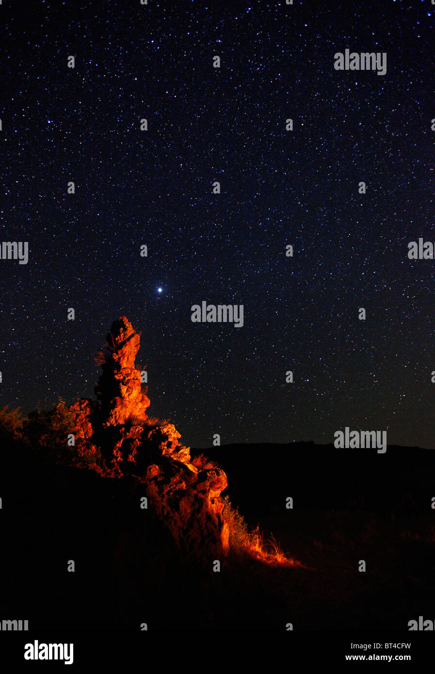 red rock and sky stars Stock Photo - Alamy
