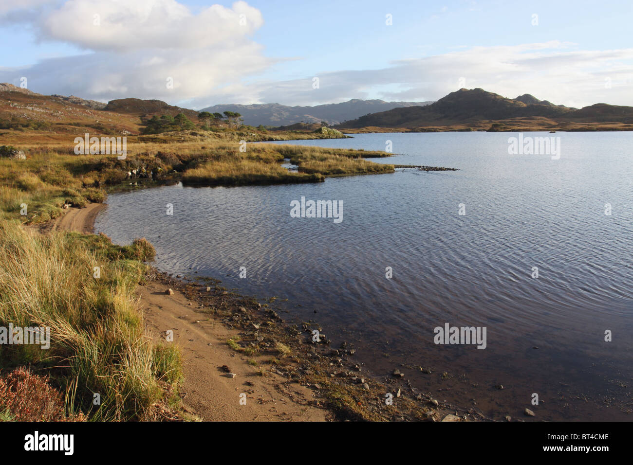 shore of Loch an Nostarie Scotland October 2010 Stock Photo - Alamy