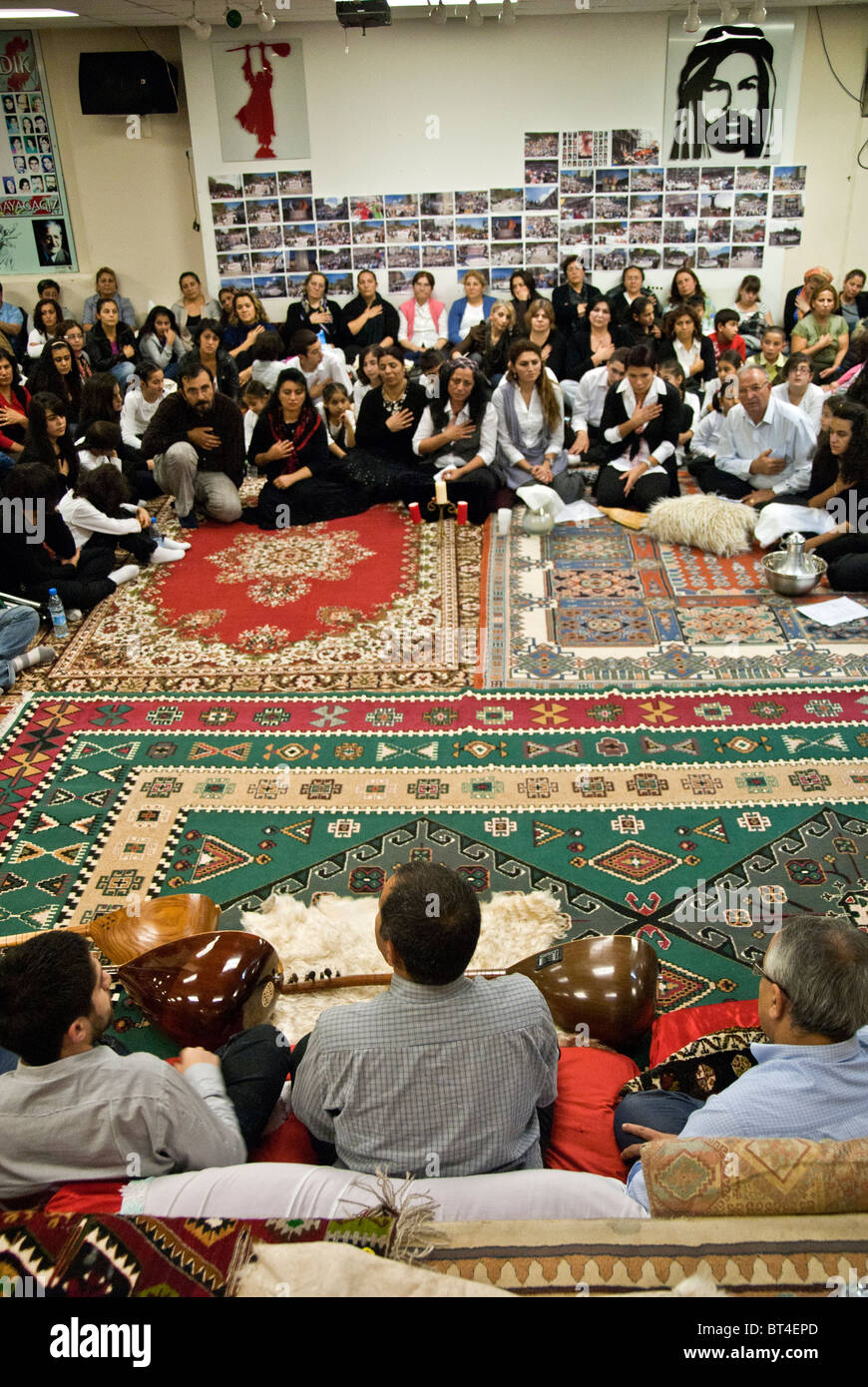 ALAWITE COMMUNITY IN LONDON CEM EVI IN RELIGIOUES CEREMONY Stock Photo ...