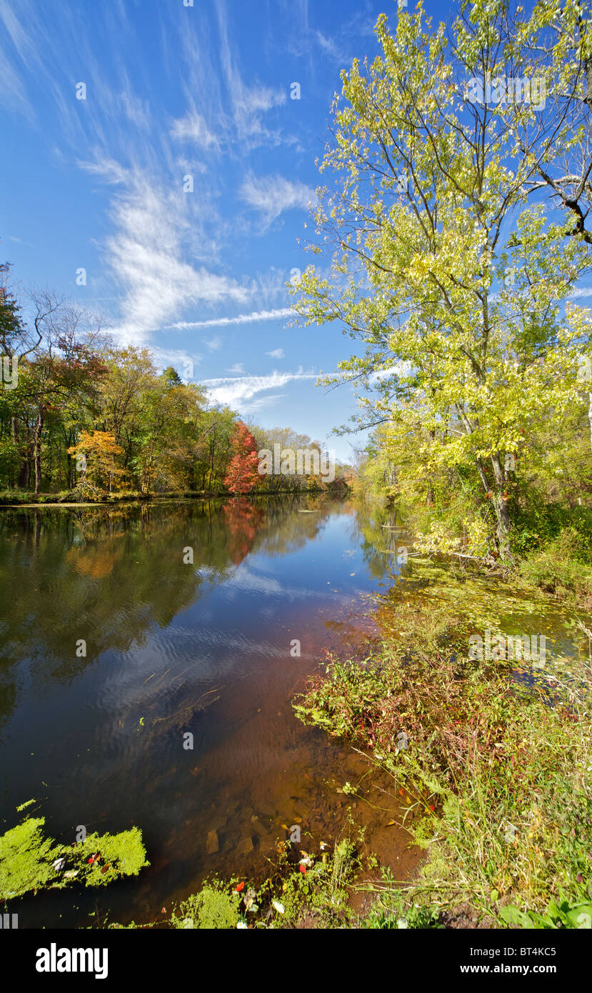 Leaf fall on canal towpath hi-res stock photography and images - Alamy