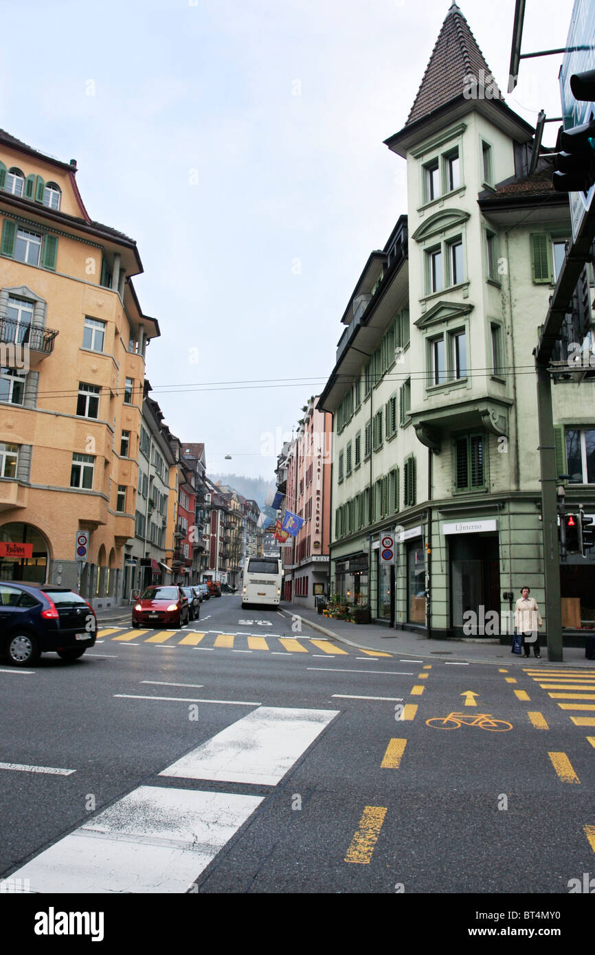 Street in Lucerne, Switzerland Stock Photo - Alamy