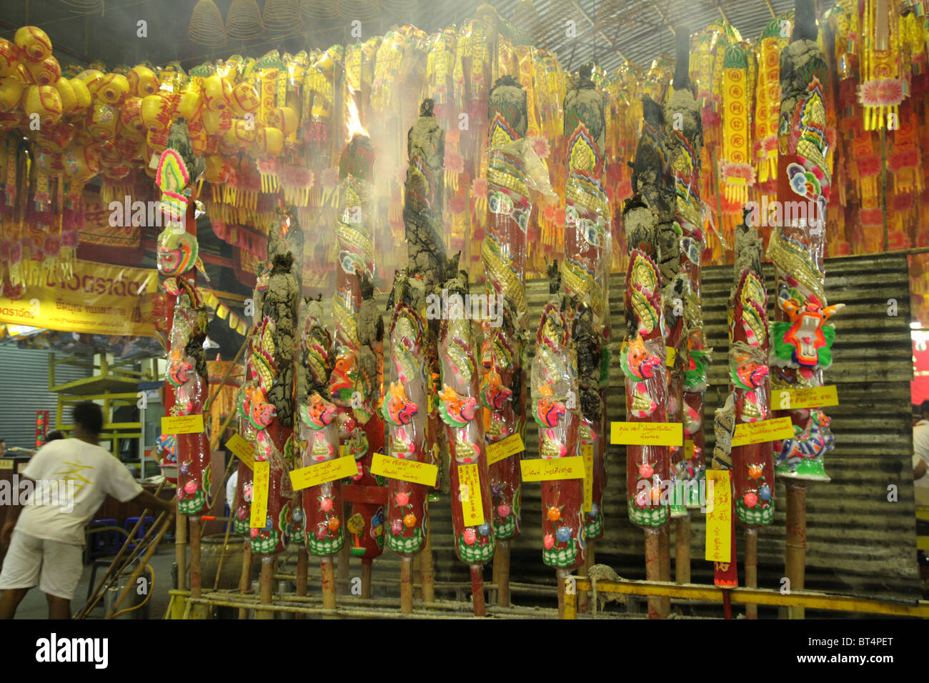 Giant Incense Stick at Chinese temple in Bangkok Stock Photo - Alamy