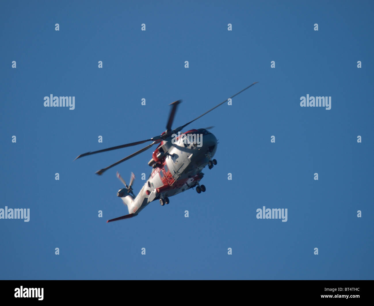 Royal Navy Rescue helicopter, UK Stock Photo - Alamy