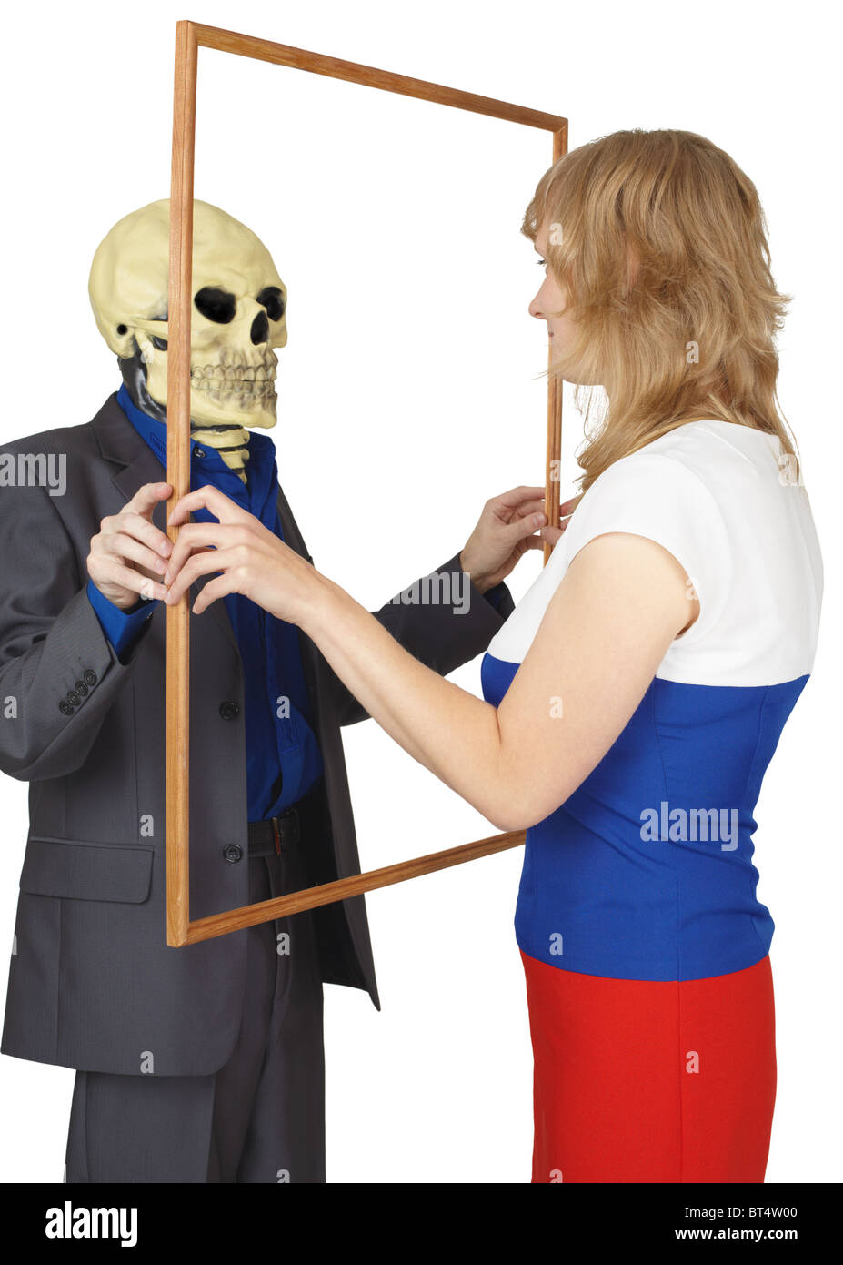 Reflected skull hi-res stock photography and images - Alamy