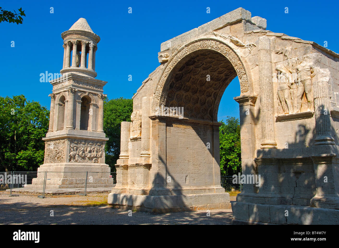 Glanum. Roman ruins. St Remy de Provence, France, Provence-Alpes-Cote-d ...