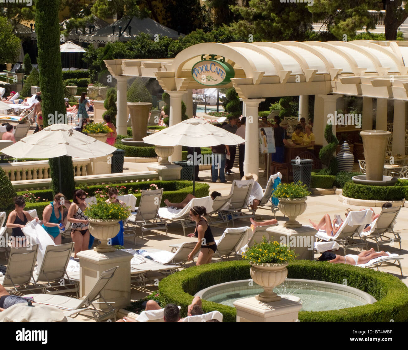 the swimming pool, the Bellagio Hotel, Las Vegas USA Stock Photo - Alamy