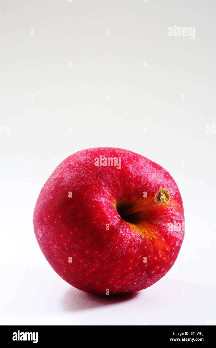 A bright red Royal Gala apple on a white background Stock Photo - Alamy
