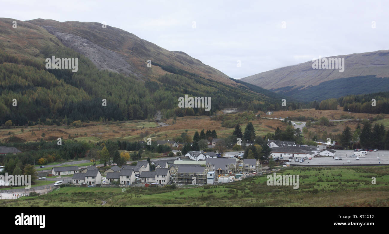 Elevated view of Tyndrum Scotland October 2010 Stock Photo - Alamy