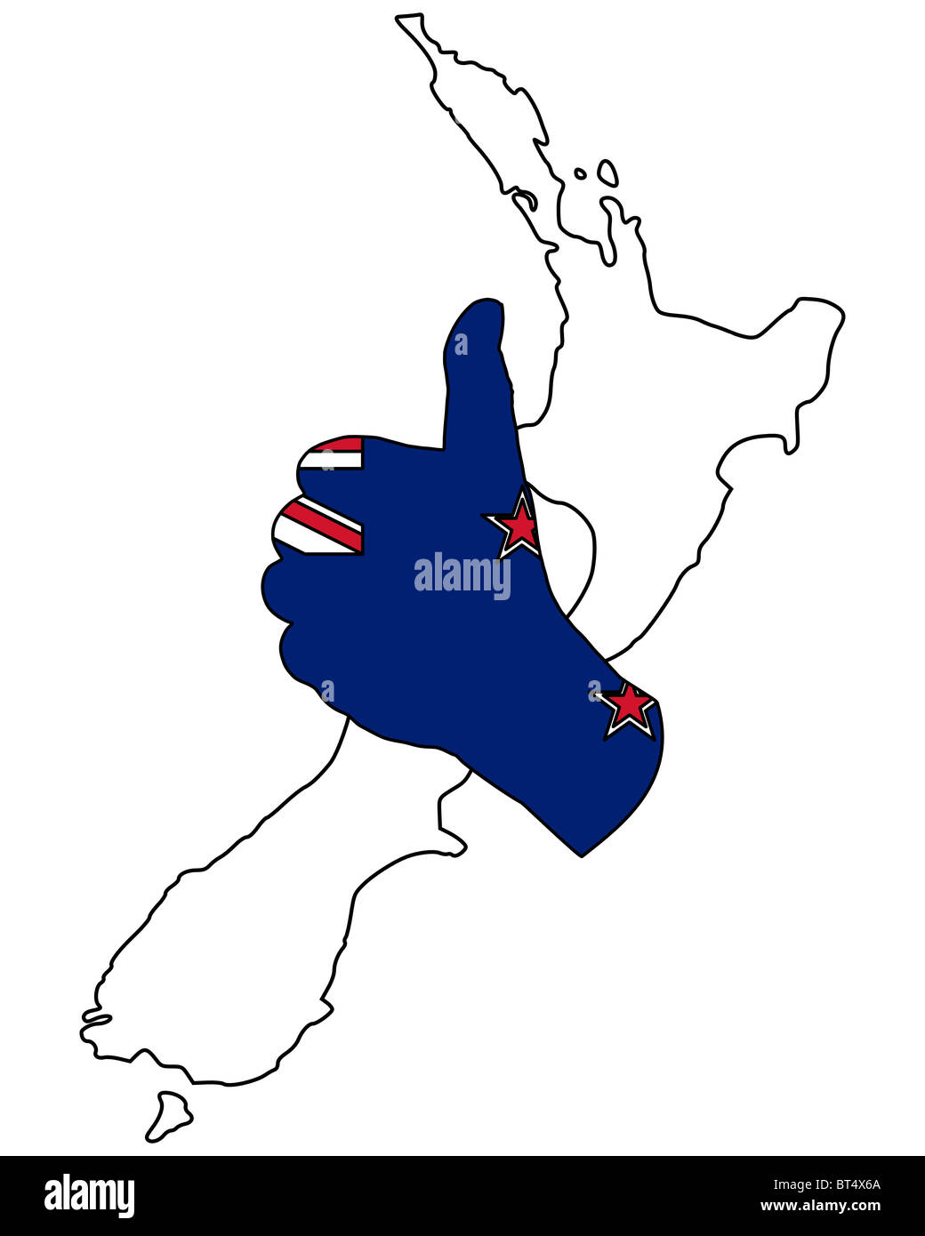 New Zealand hand signal Stock Photo - Alamy