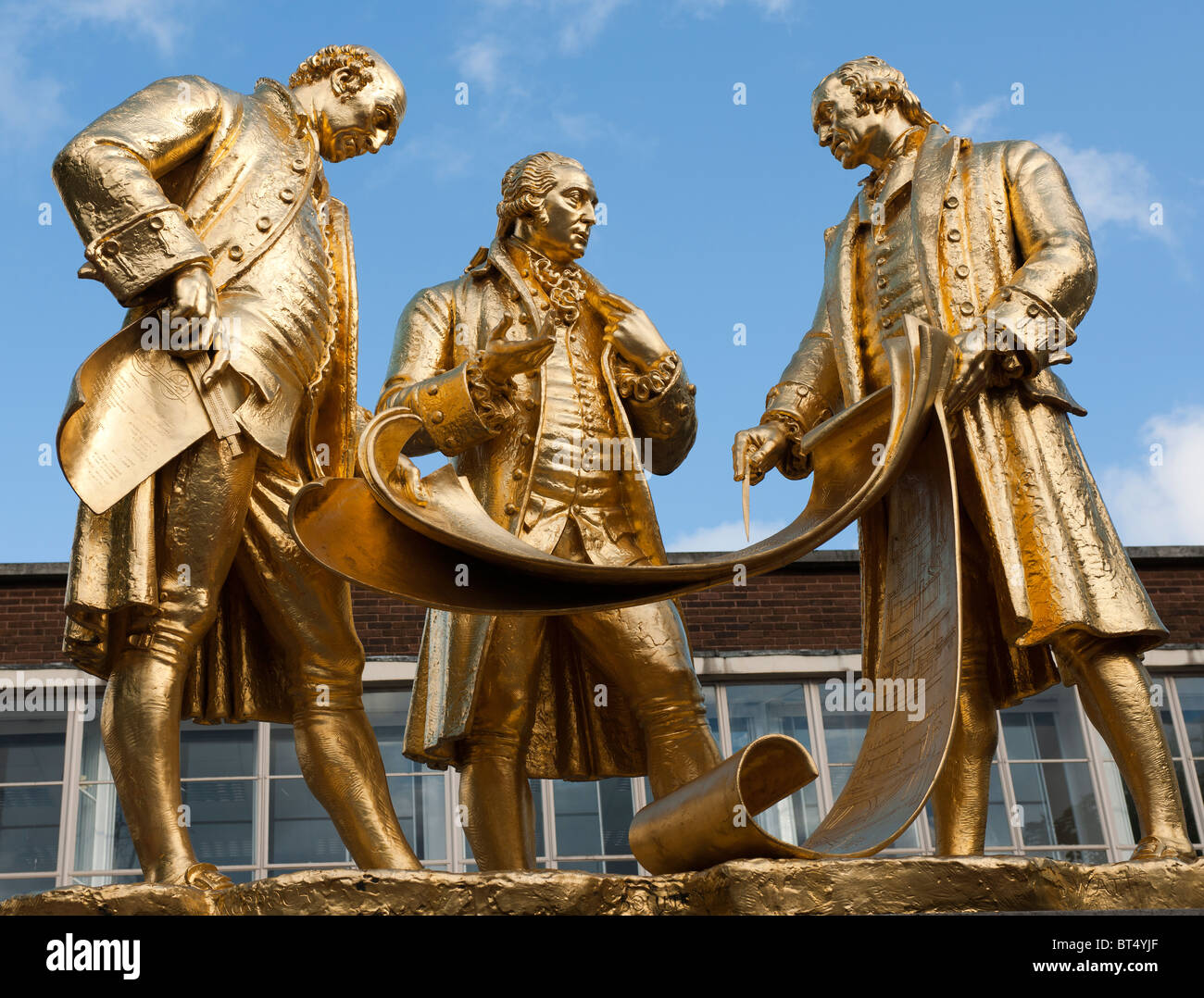Golden boys birmingham statue hi-res stock photography and images - Alamy