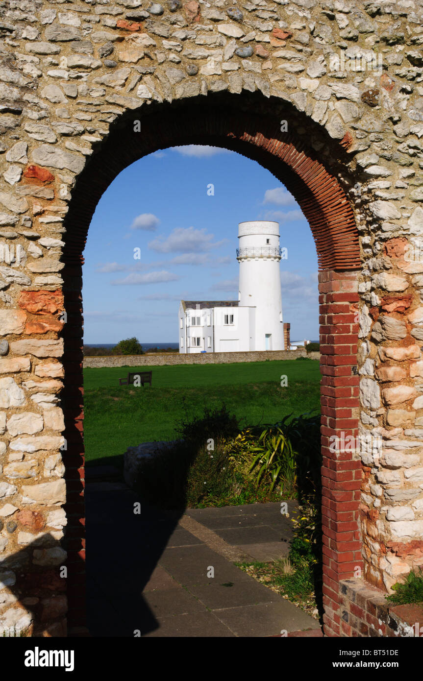 Old Hunstanton lighthouse and the remains of St Edmund's Chapel ...