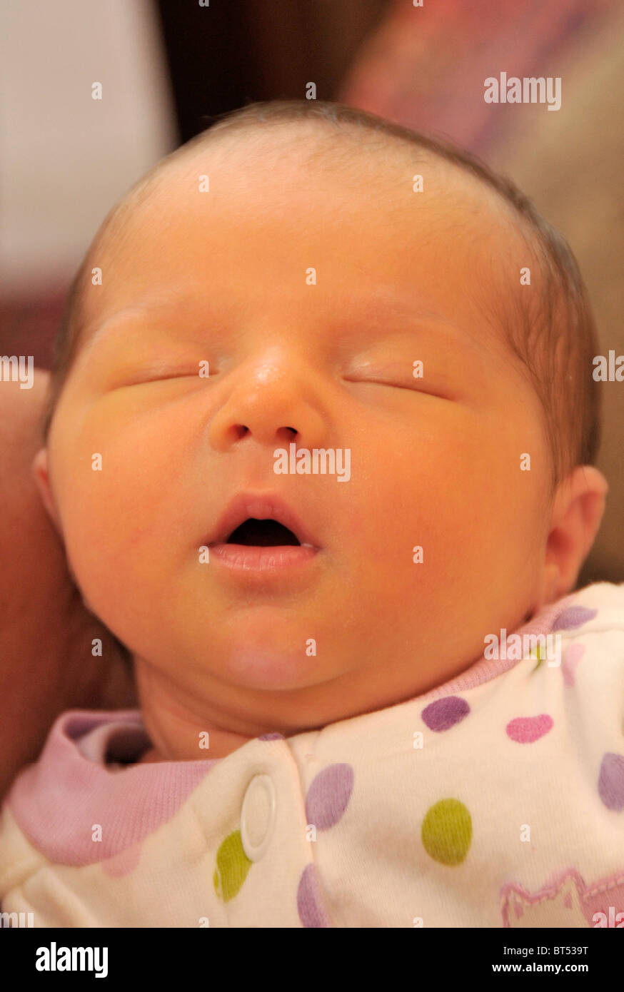 Two week old baby girl Stock Photo - Alamy
