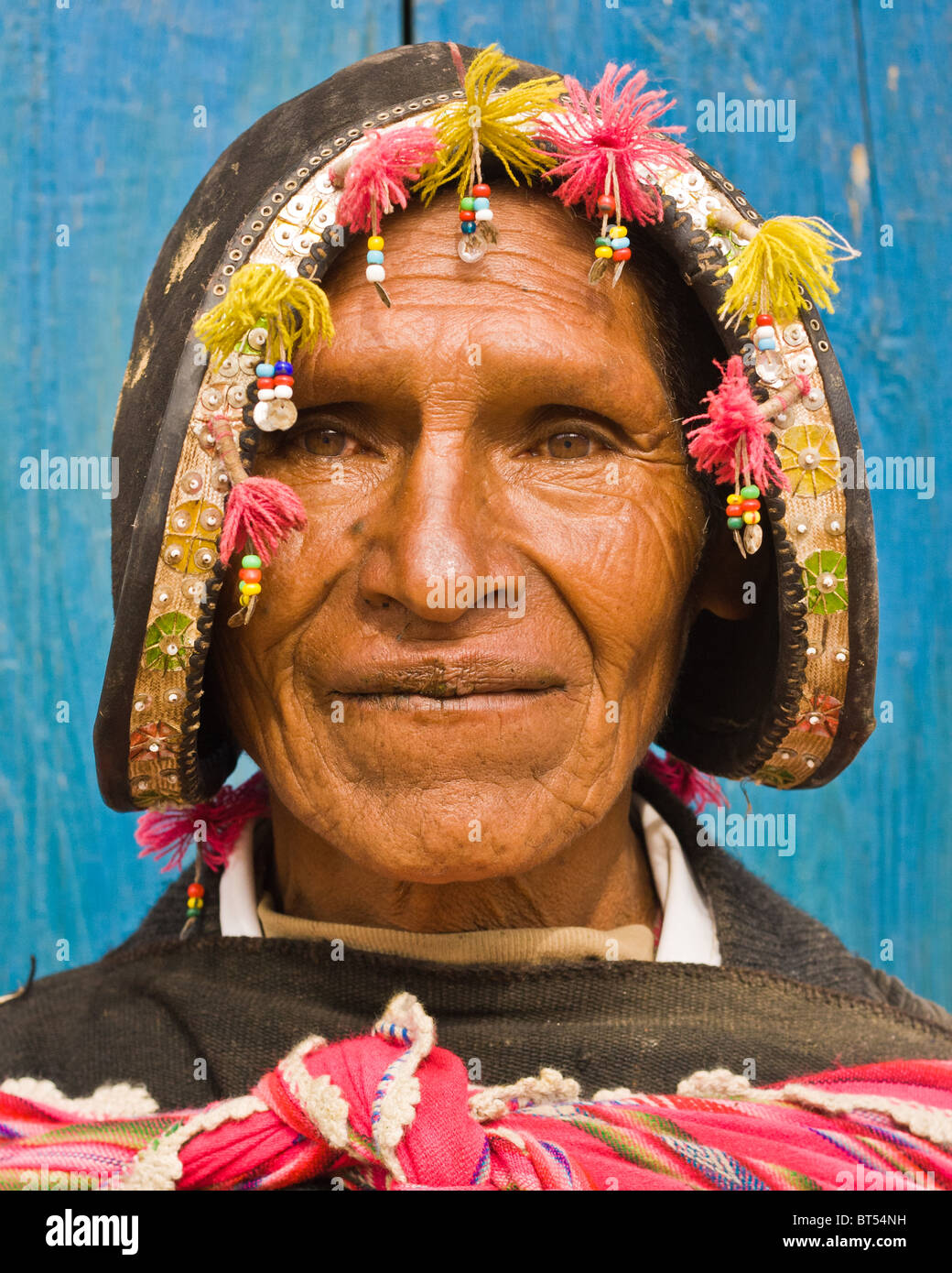 Portrait of a Quechua man at the Tarabuco market in Bolivia Stock Photo ...