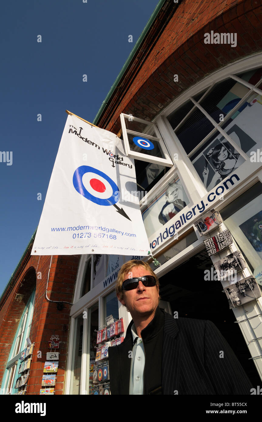 Neil Sykes, proprietor of the Modern World Gallery, Brighton Stock ...