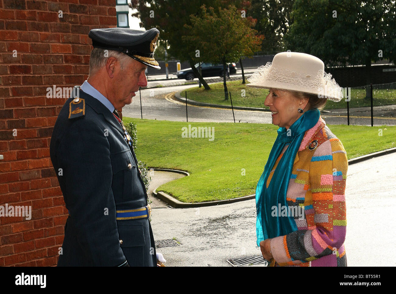 HRH Princess Alexandra meets Air Vice marshal Clive Evans Stock Photo ...