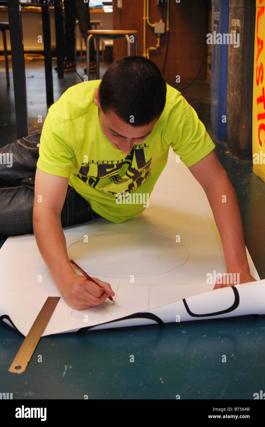 student in drawing class Stock Photo - Alamy