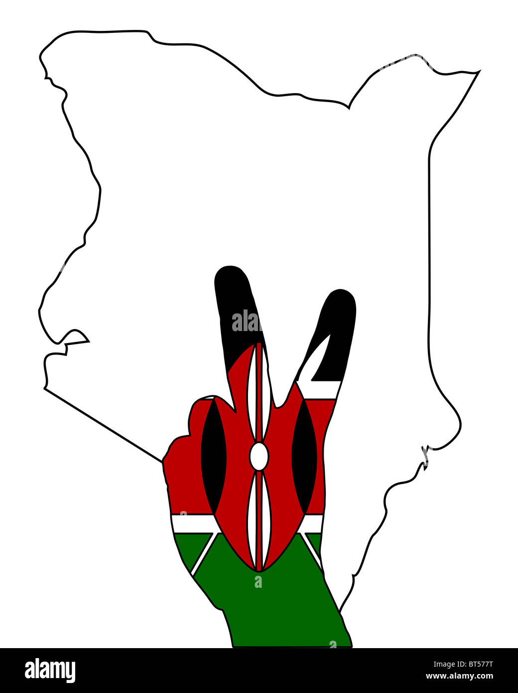 Kenya hand signal Stock Photo - Alamy