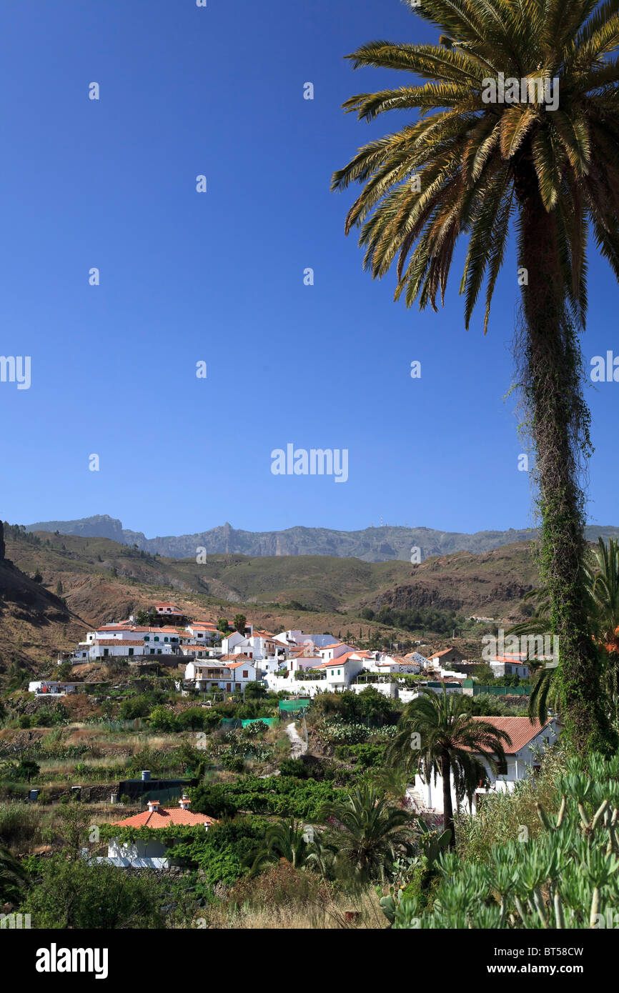 Canary Islands, Gran Canaria, Fataga Village Stock Photo - Alamy