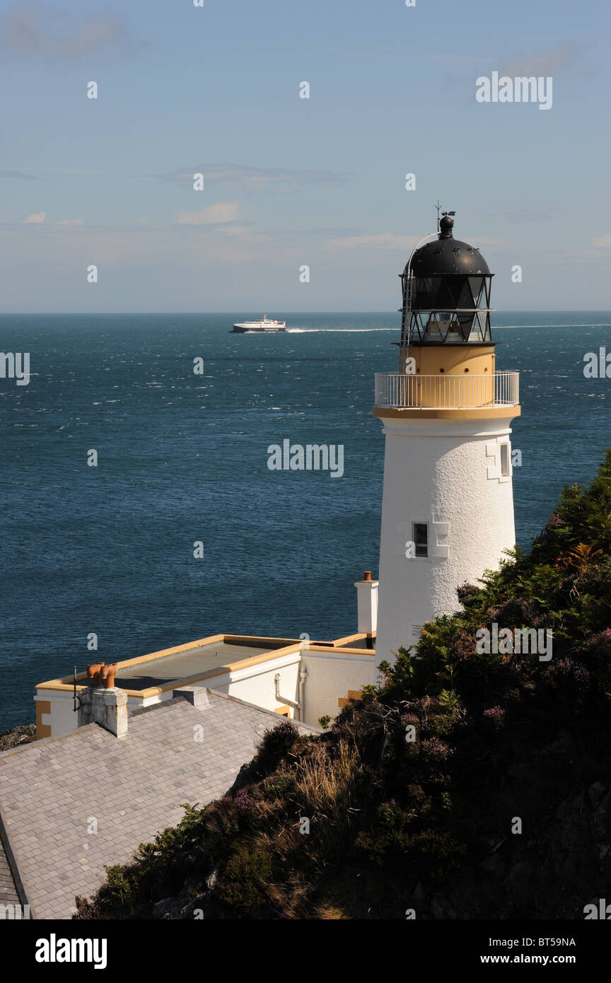 Seacat Ferry approaches Douglas past Douglas Head Lighthouse, Isle of ...