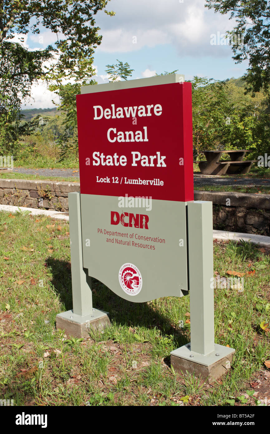 Delaware Canal State Park Sign Lumberville Bucks County Pennsylvania ...