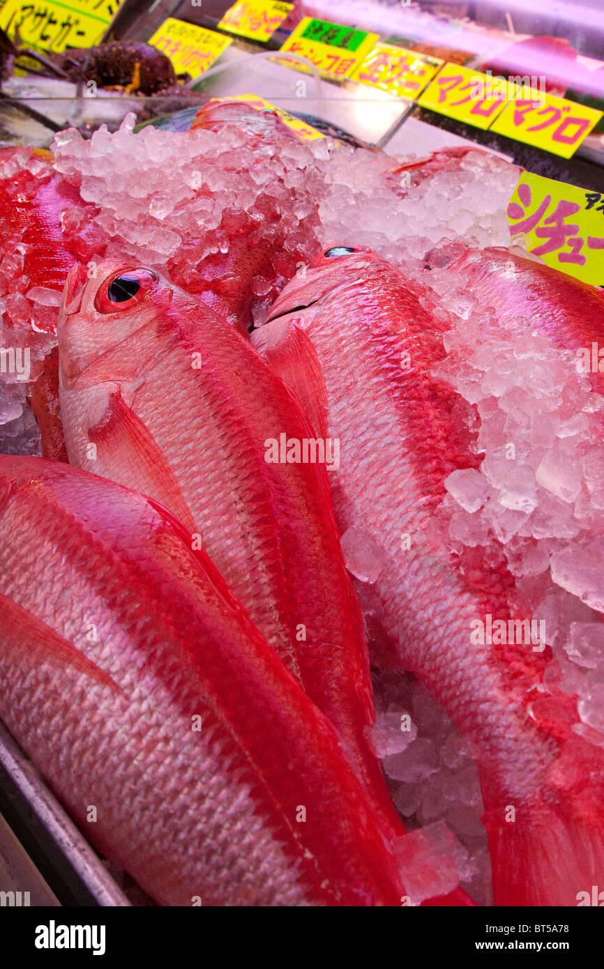 Fish at fish Makishi Market at Heiwa-Dori, Naha City in Okinawa Japan ...