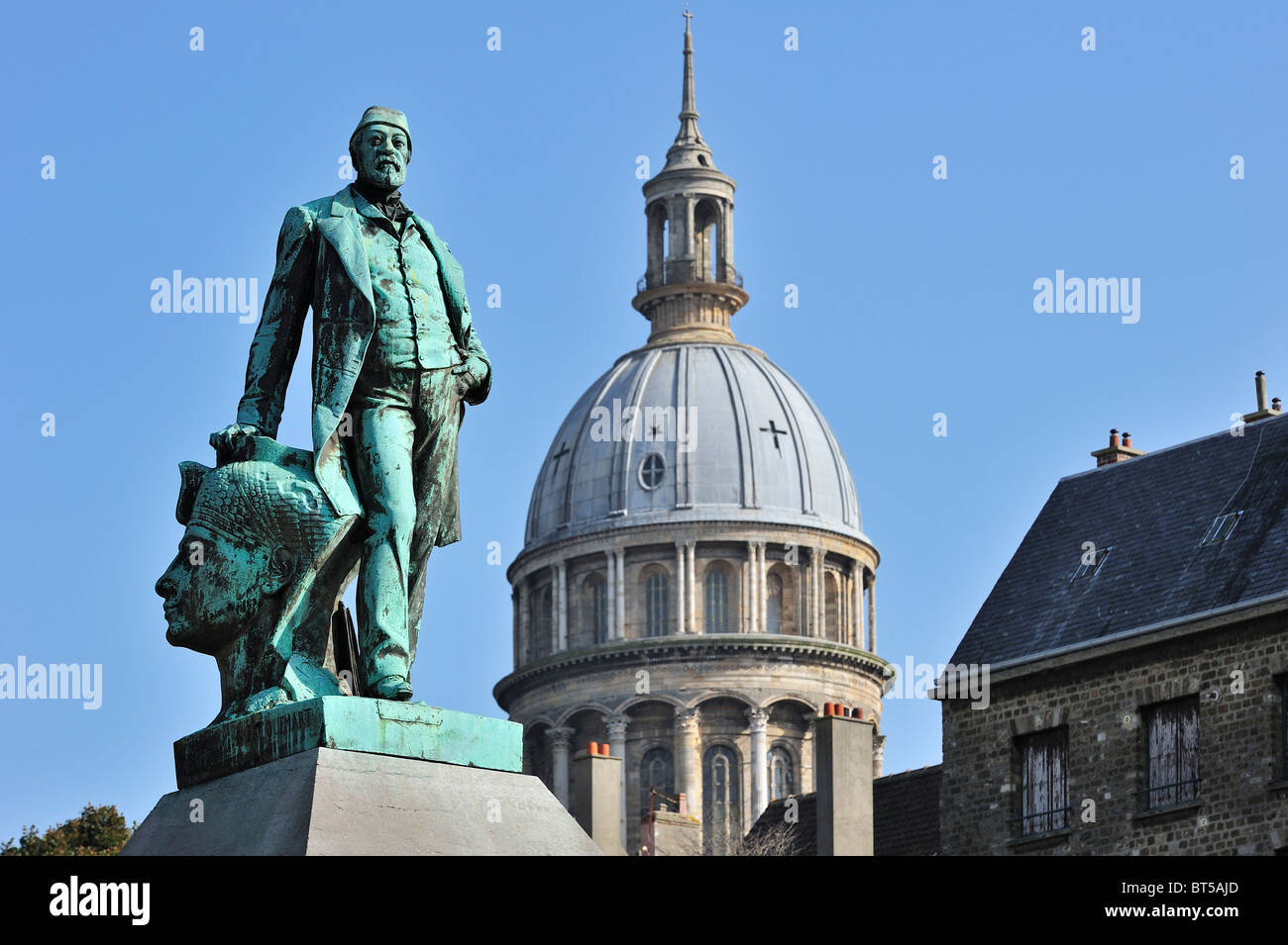 Statue of Auguste Mariette, archaeologist, Egyptologist and founder of ...