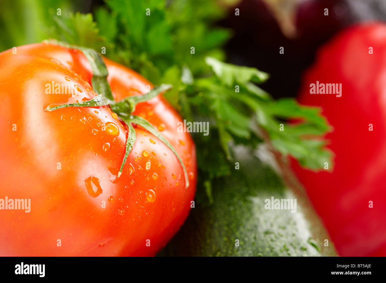 fresh vegetables on the white background Stock Photo - Alamy