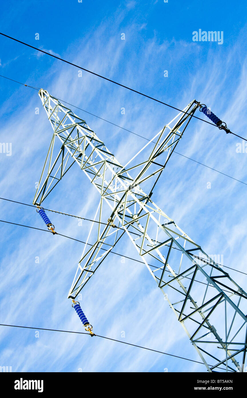 Pylon and transmission power line Stock Photo - Alamy