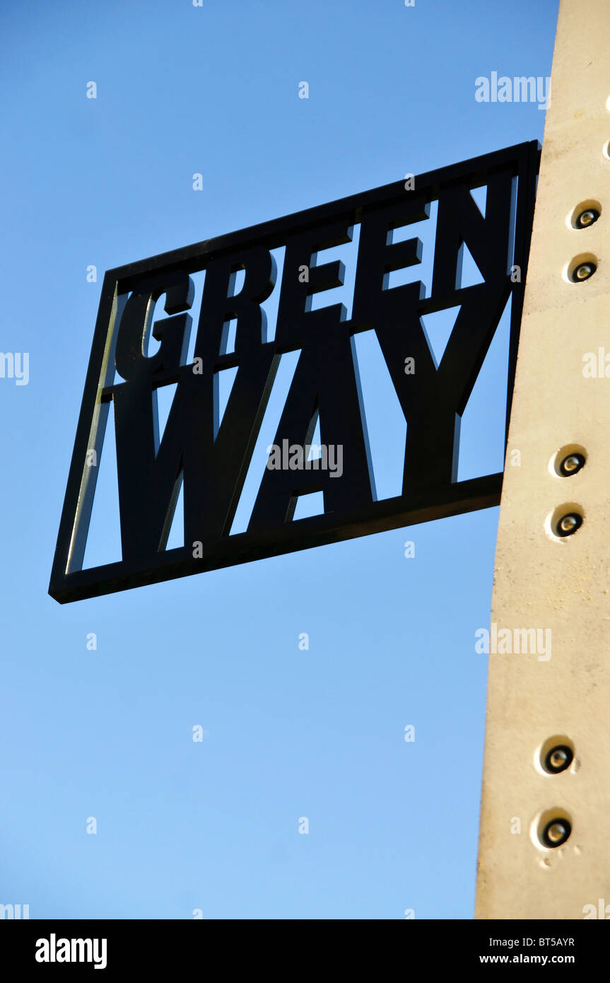 The Greenway, leading past The Olympic Stadium, Stratford, London Stock ...