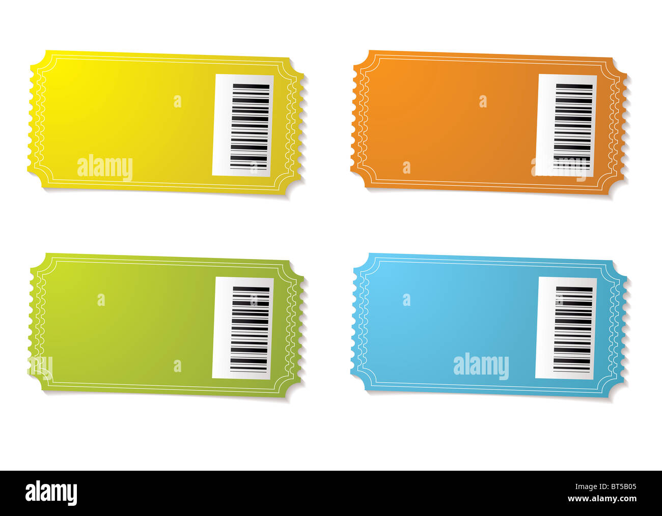 Blue orange color ticket hi-res stock photography and images - Alamy