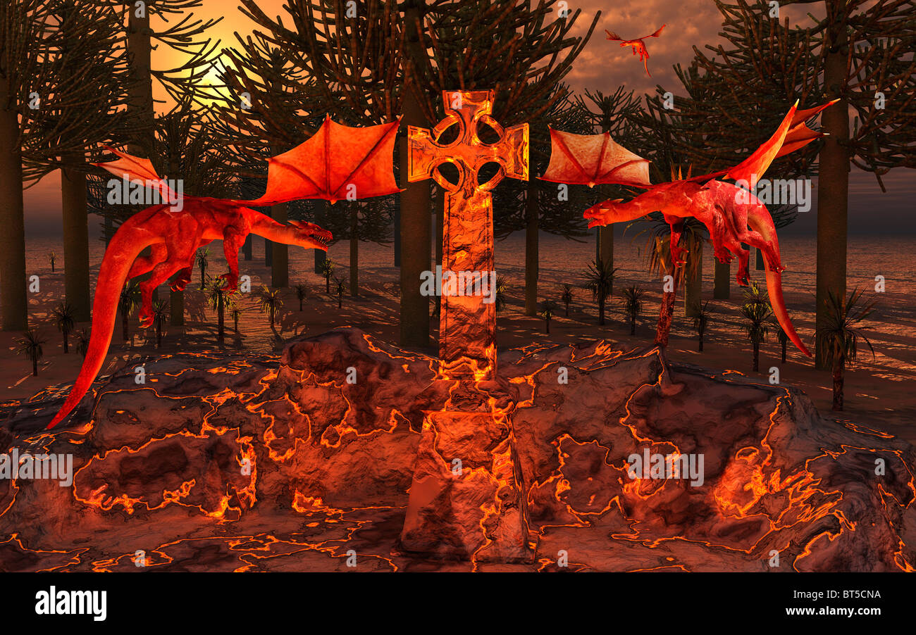 3d dragons hi-res stock photography and images - Alamy