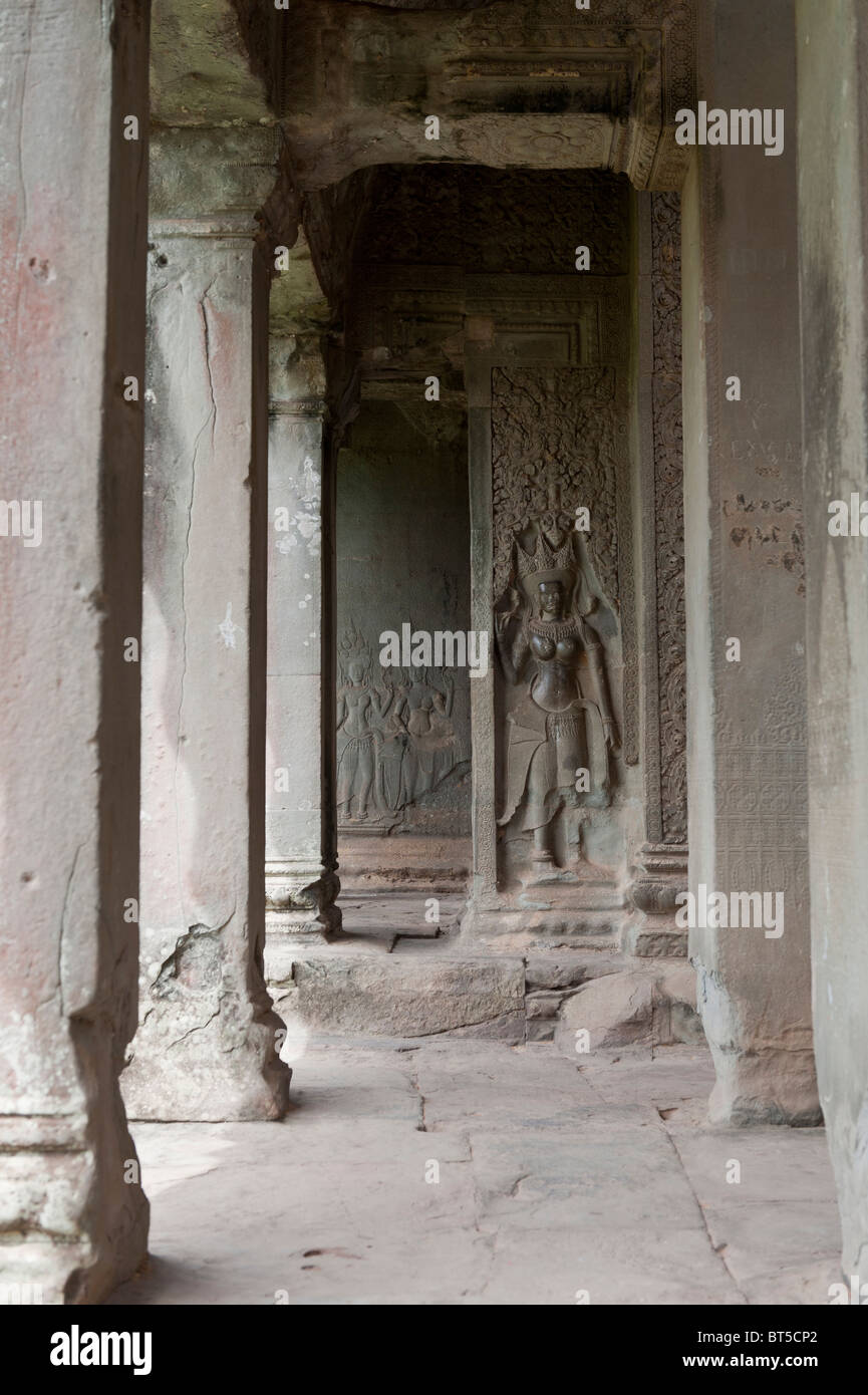 Buddhist Monk Bas Relief Angkor Wat High Resolution Stock Photography ...