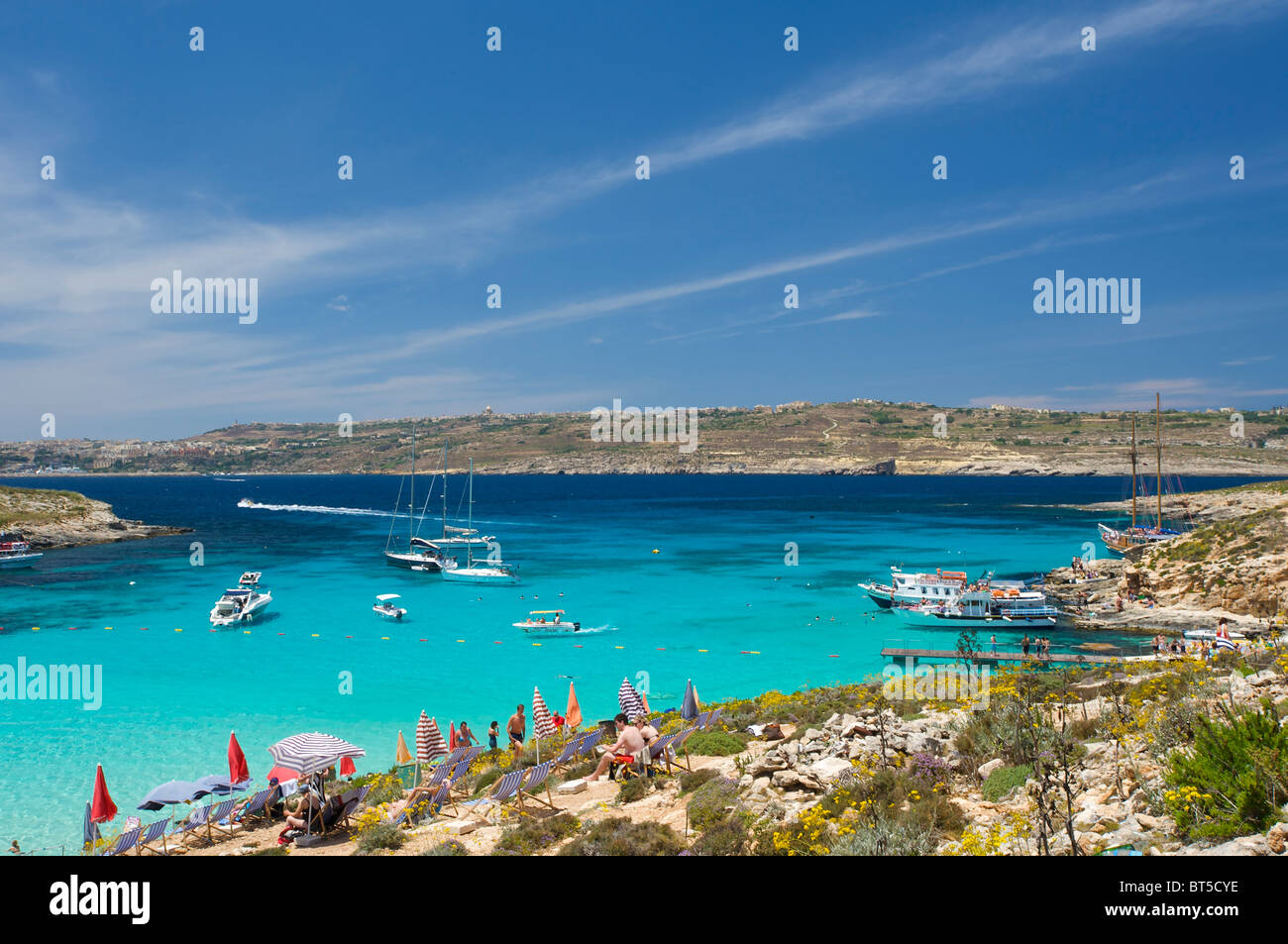 Blue Lagoon, Comino Island, Malta Stock Photo - Alamy