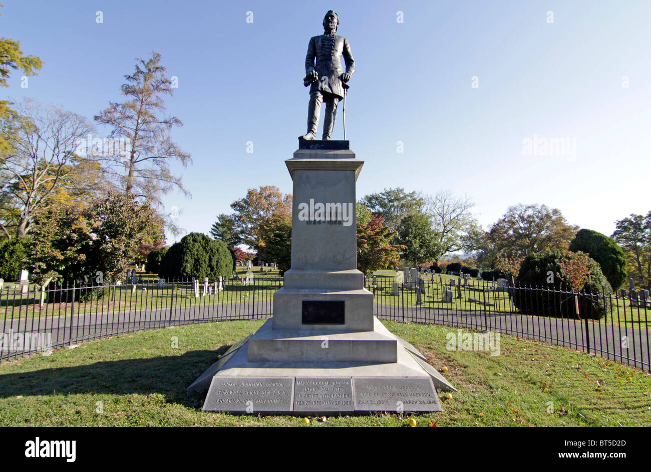 Statue of Thomas Jonathan Jackson (1824–63) American Confederate ...