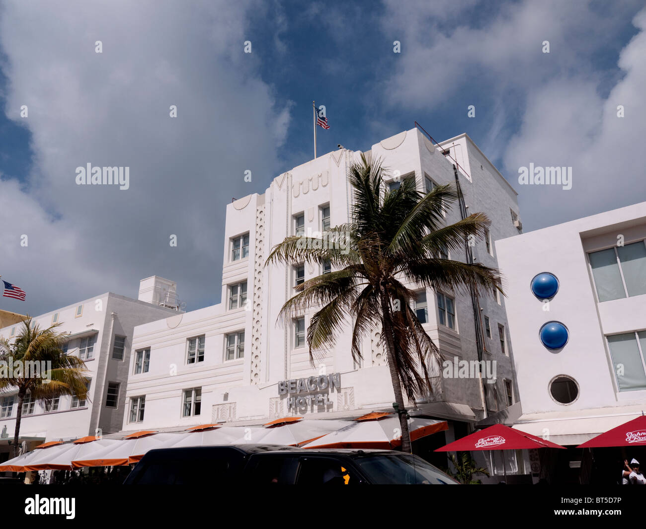 Art Deco Beacon Hotel on Ocean Drive in South Beach, Miami, Florida USA ...