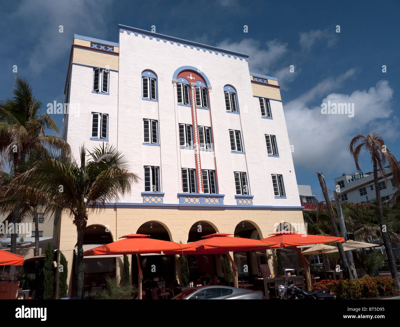 Hotels on Ocean Drive in South Beach, Miami, Florida USA Stock Photo ...